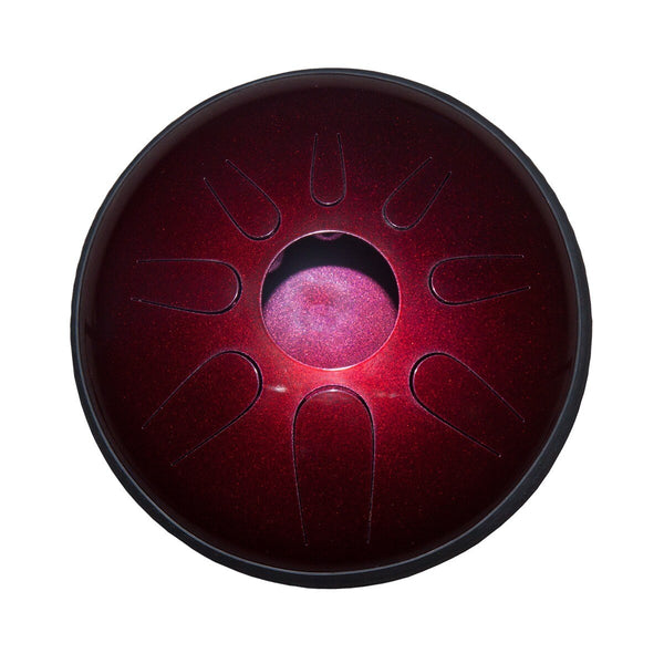 Idiopan Domina 12-Inch Tunable Steel Tongue Drum with Pickup - Ruby Re ...